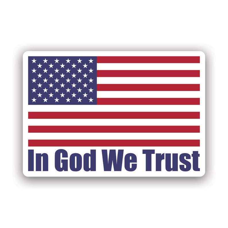 In God We Trust USA Flag Sticker Decal American Made UV - Etsy