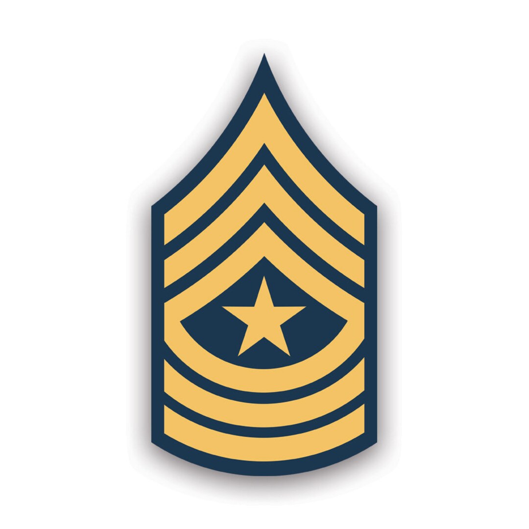 E-9 Sergeant Major Insignia Sticker - Decal - American Made - UV ...