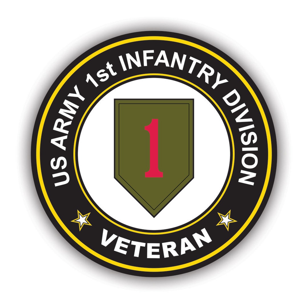 1st Infantry Division Veteran Sticker - Decal - American Made - UV Protected - Big Red One the ...