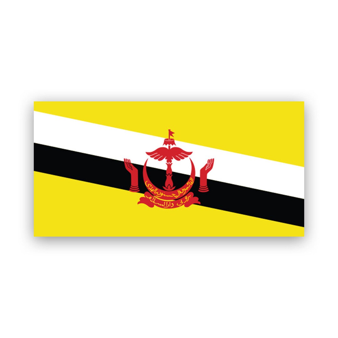 Bruneian Flag Sticker - Decal - American Made - UV Protected Brunei Brn ...
