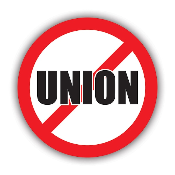 Anti Union Sticker - Etsy