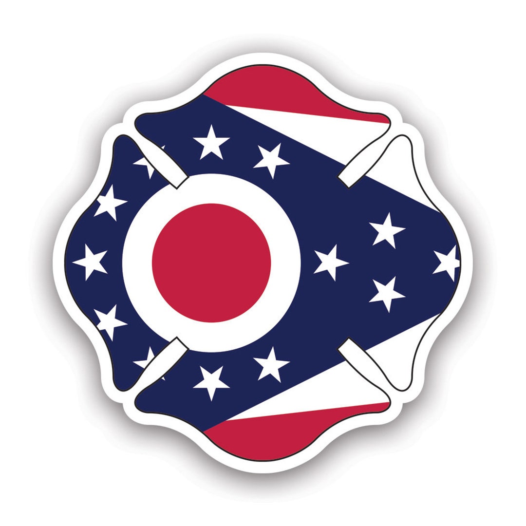 Ohio State Maltese Cross Shaped Sticker - Decal - American Made - UV ...