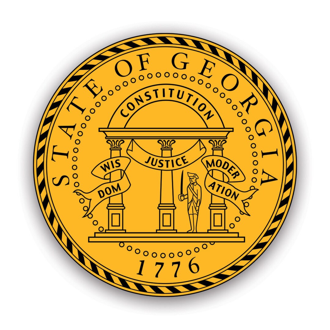 Georgia State Seal Sticker - Decal - American Made - UV Protected State ...