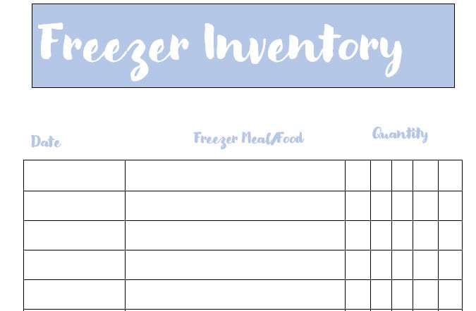 Freezer Meal Planner - Etsy