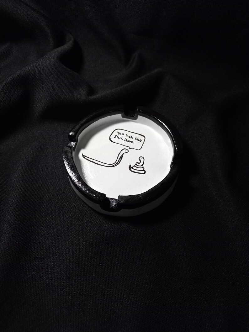 Handmade Ashtray Snake, Cute Ashtray, Hand Painted Caricature, Fun ...
