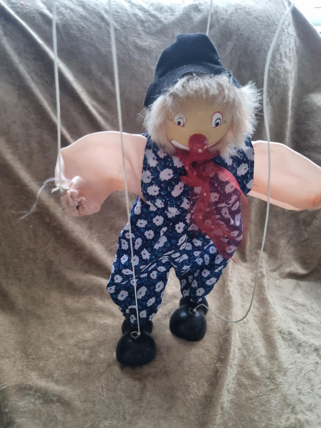 Vintage Clown Puppet Marionette - Etsy