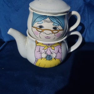 Vintage Grandma Teapot Set Tea for One Teapot and Cup. - Etsy