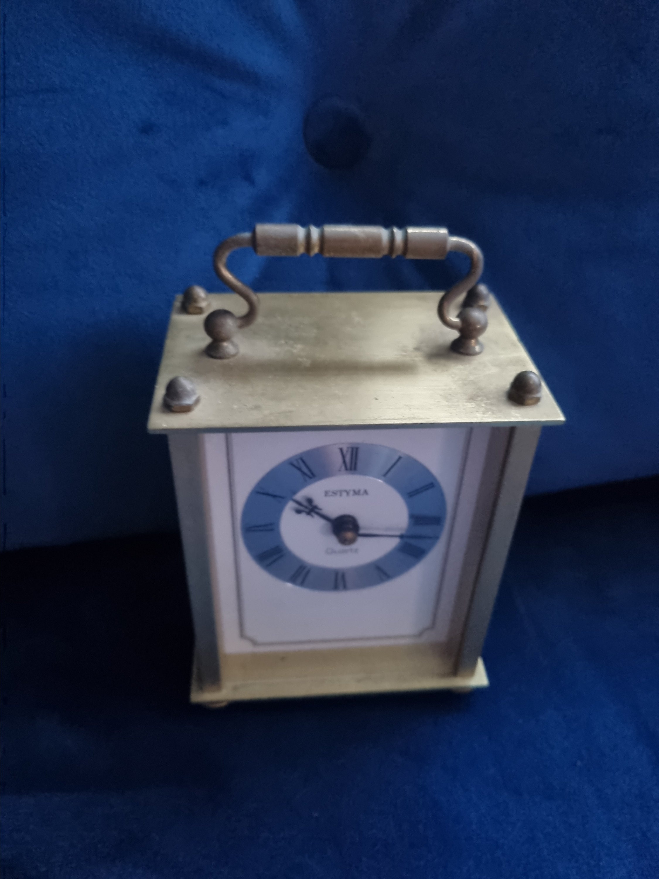 Rare Vintage Estyma Brass Mantle Carriage Clock - Etsy