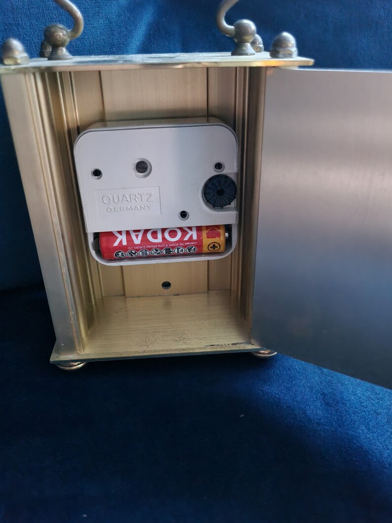 Rare Vintage Estyma Brass Mantle Carriage Clock - Etsy