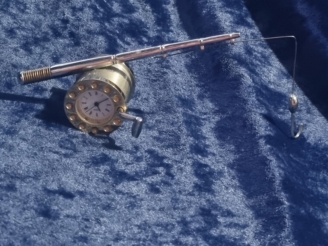 Miniature Fishing Rod Shaped Clock - Etsy