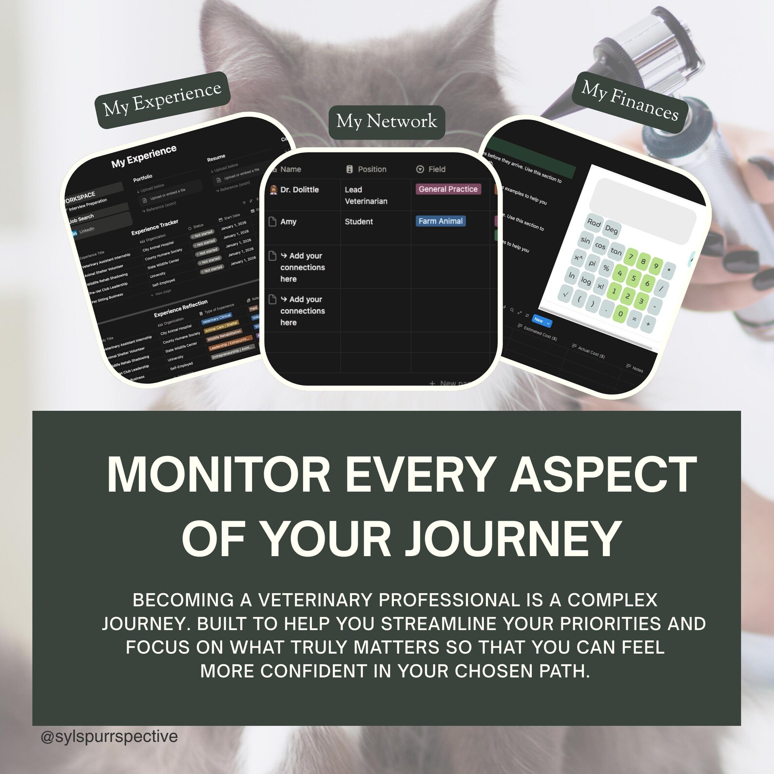 Veterinary Career Planning Dashboard — Notion Template for Pre-vets ...