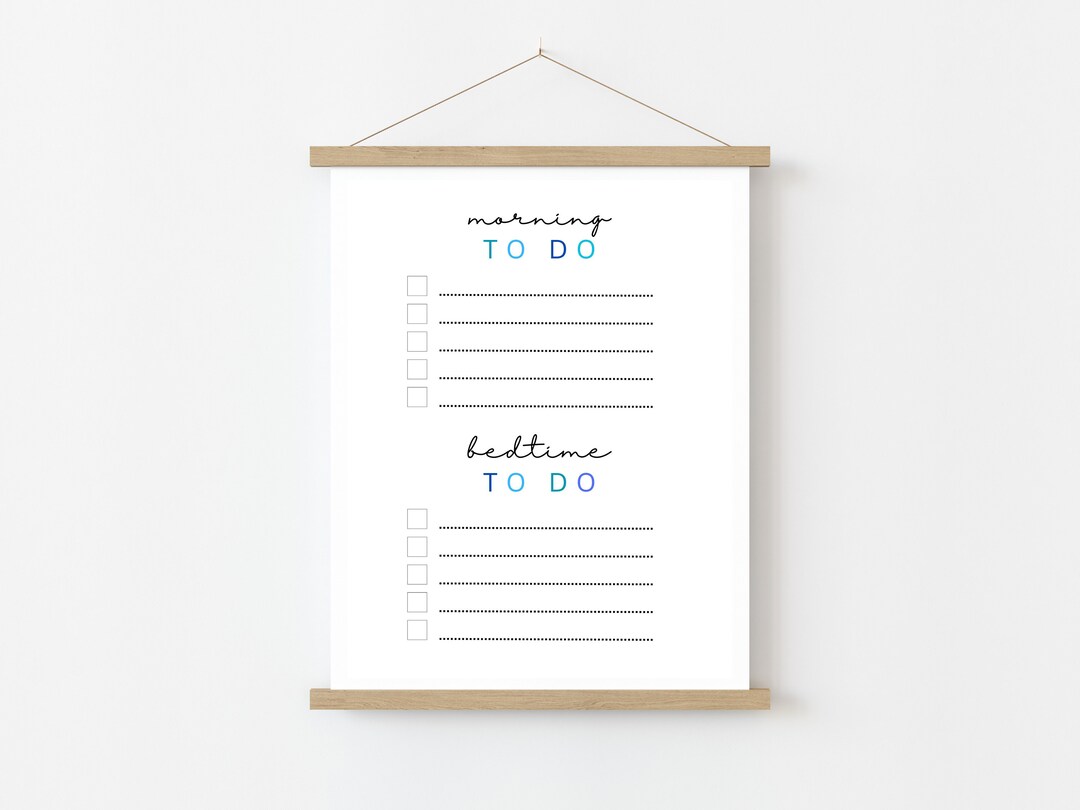 Children Daily to Do List Printable Kids Daily to Do List - Etsy