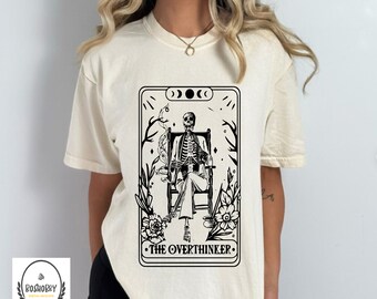 The Overthinker Tarot SVG, Overthinker Svg, Skeleton Svg, Skull Tarot ...