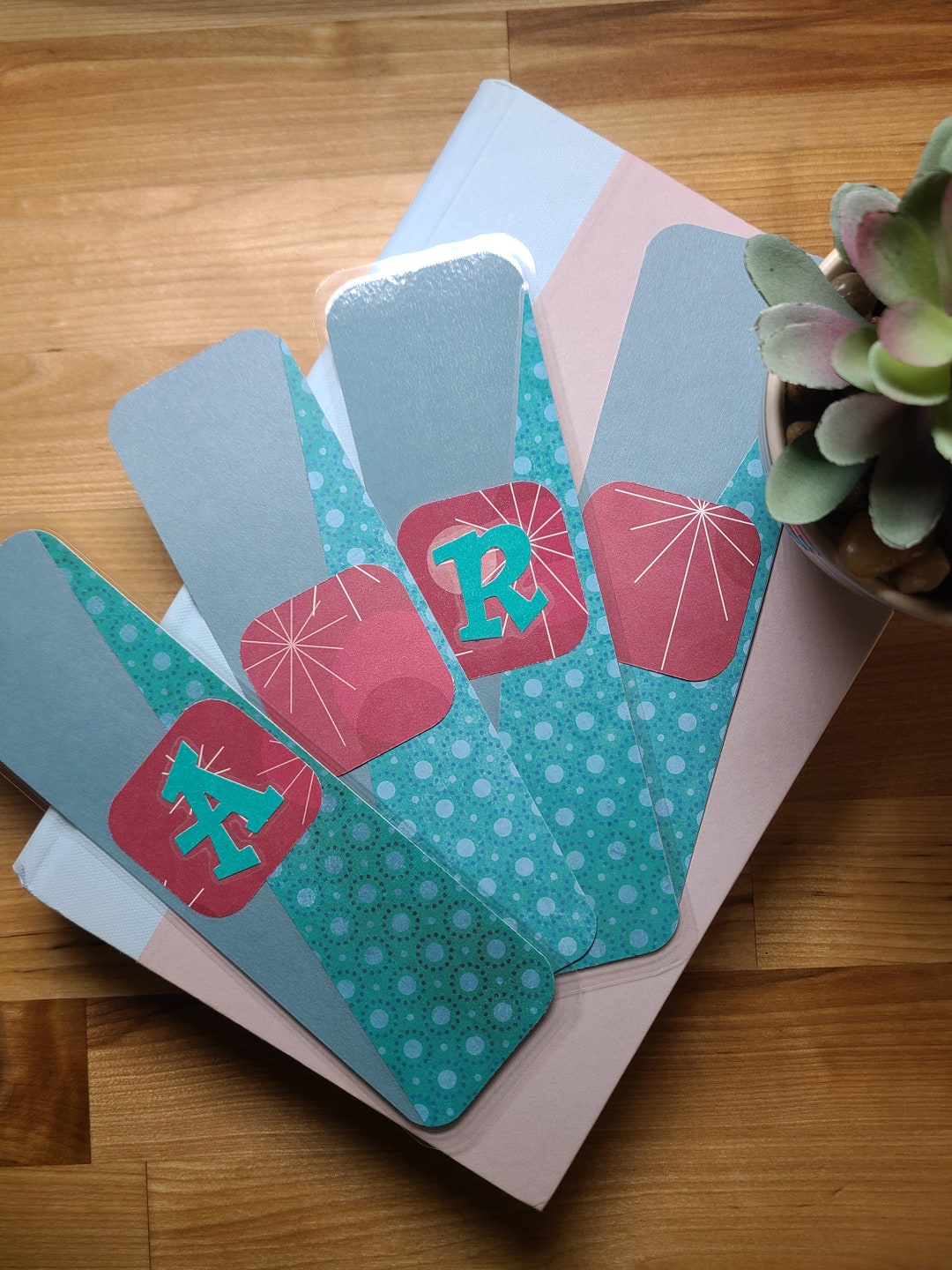 Monogram Bookmark laminated Personalized Bookmark Laminated Bookmark ...