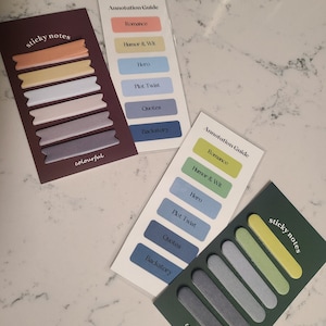 Book Annotating Kit: Color-coded Tabs, Highlighting Strips & Marker - Etsy
