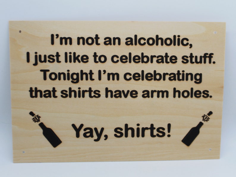 Engraved Sign – I’m Not an Alcoholic - Etsy