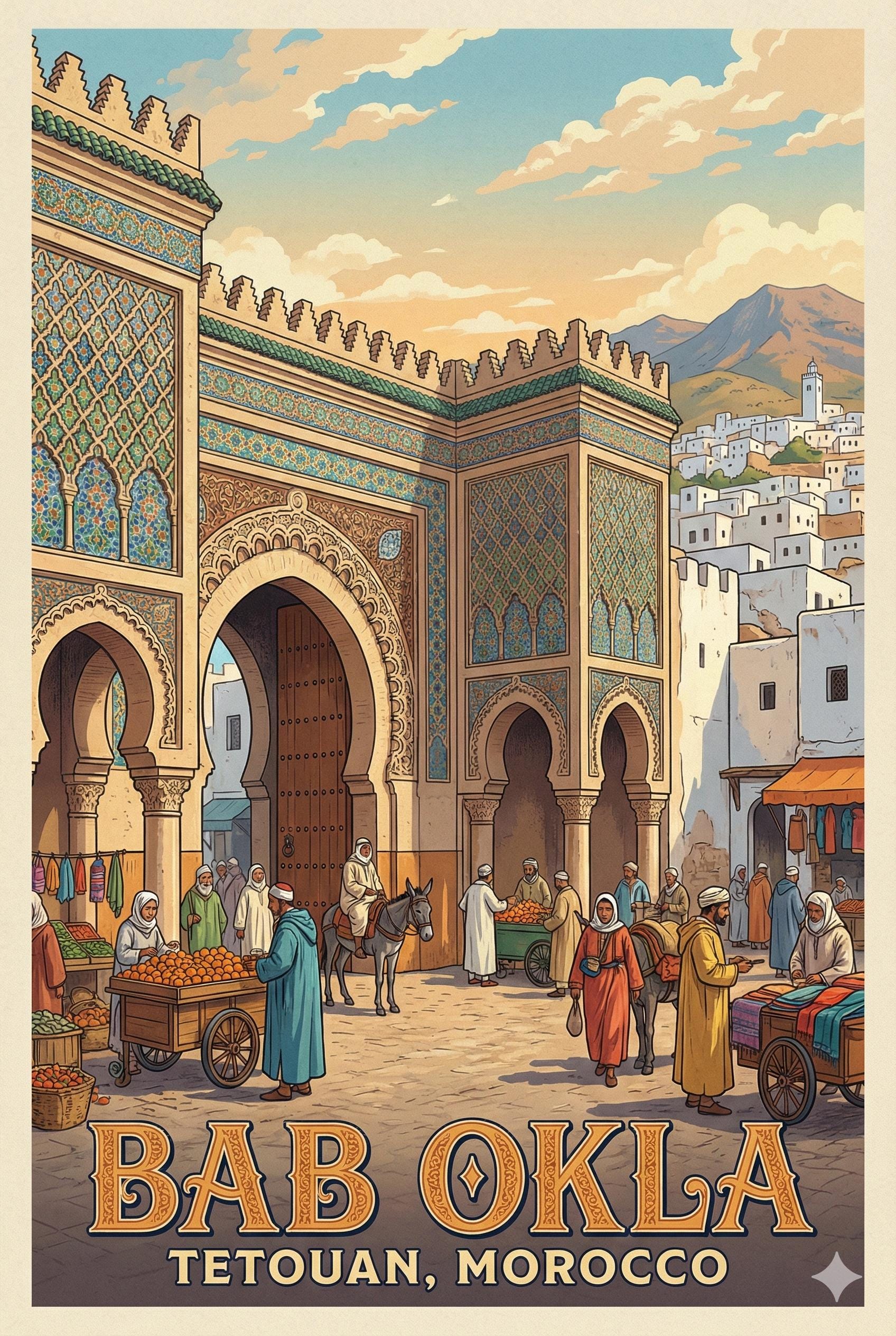 Moroccan Gates Wall Art (set of 5) , Traditional Moroccan Architecture ...