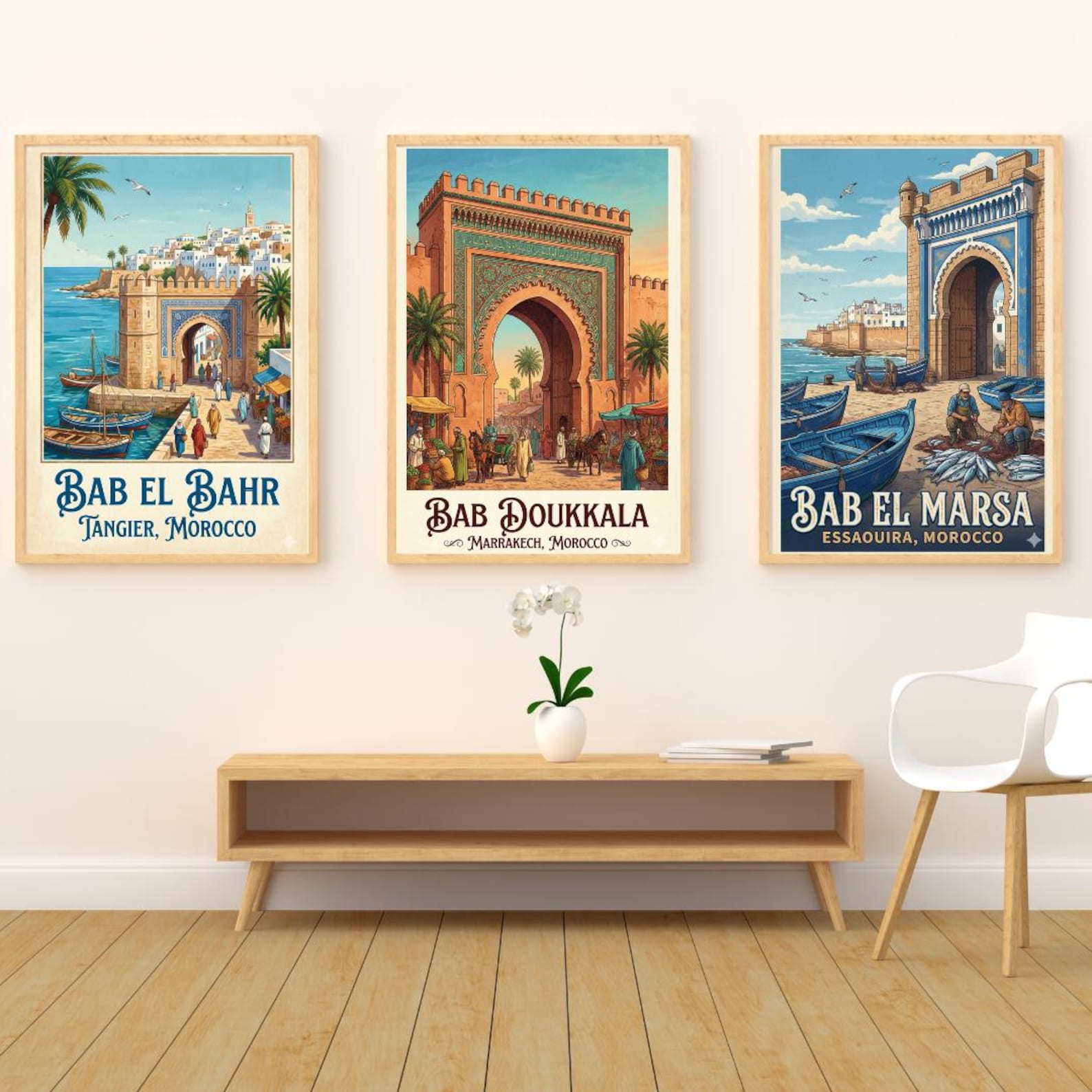 Moroccan Gates Wall Art (set of 5) , Traditional Moroccan Architecture ...