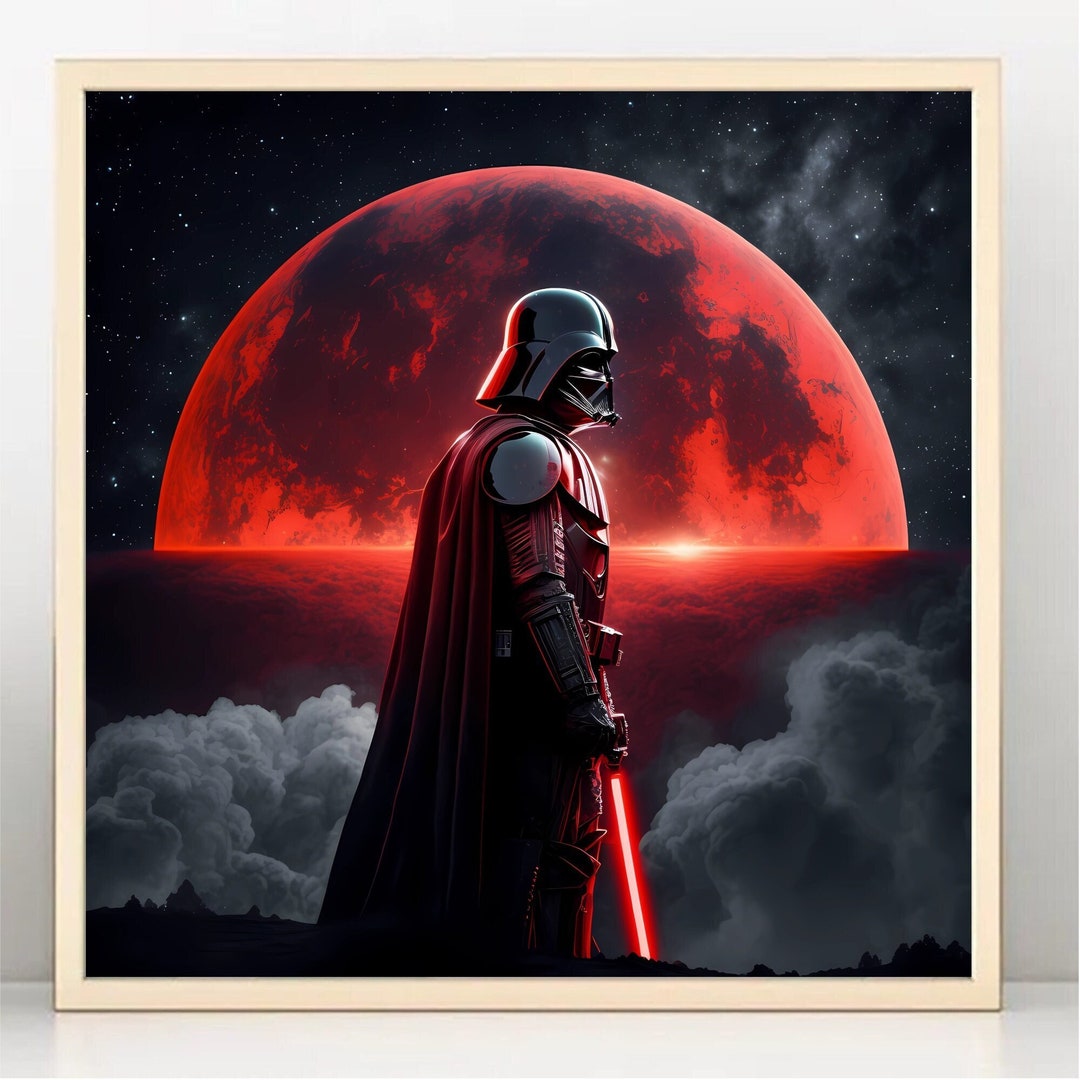 Blood Moon Darth Vader | STAR WARS Wall Art | Digital Art Print for ...