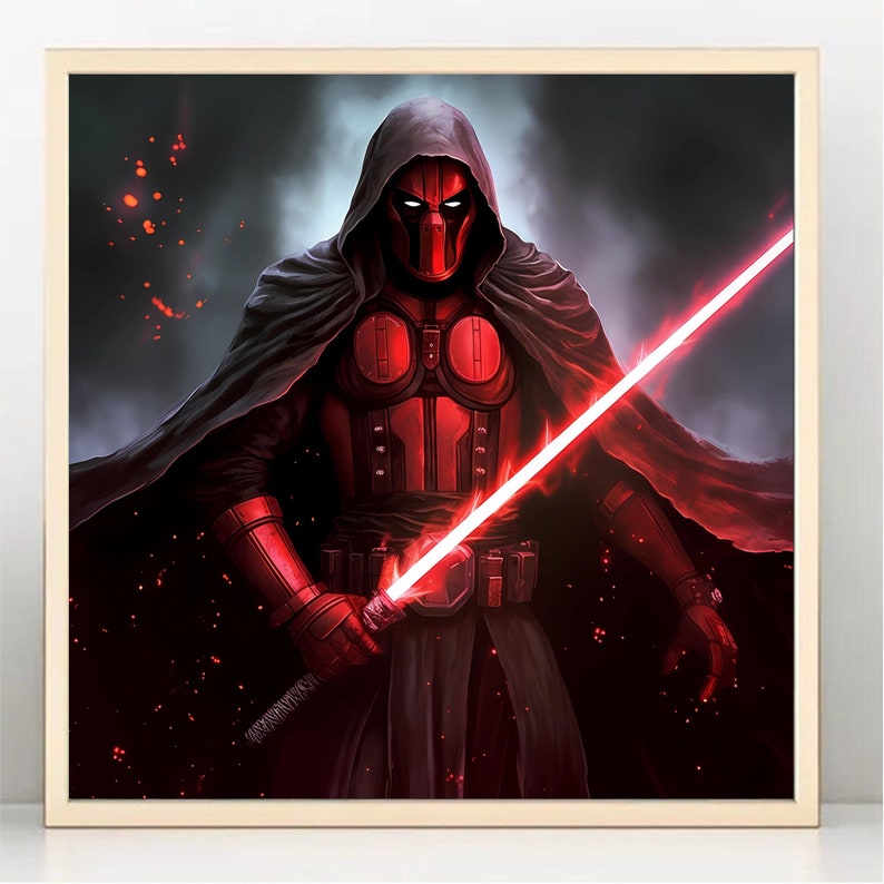 Sith Lord Deadpool STAR WARS Wall Art Digital Art Print - Etsy