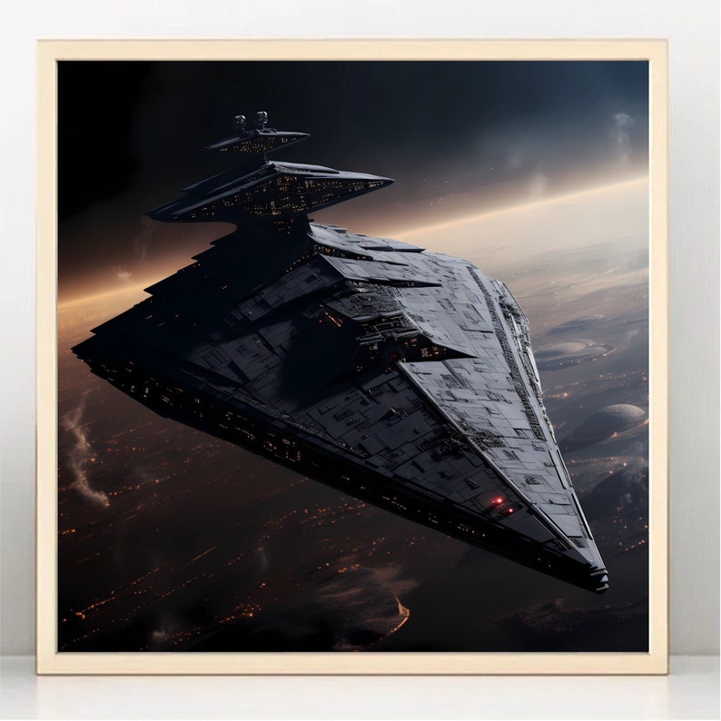 Imperial Star Destroyer STAR WARS Wall Art Digital Art Print for ...