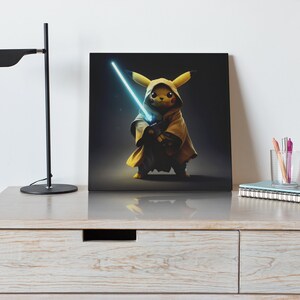 Jedi Pikachu STAR WARS Wall Art Digital Art Print for - Etsy