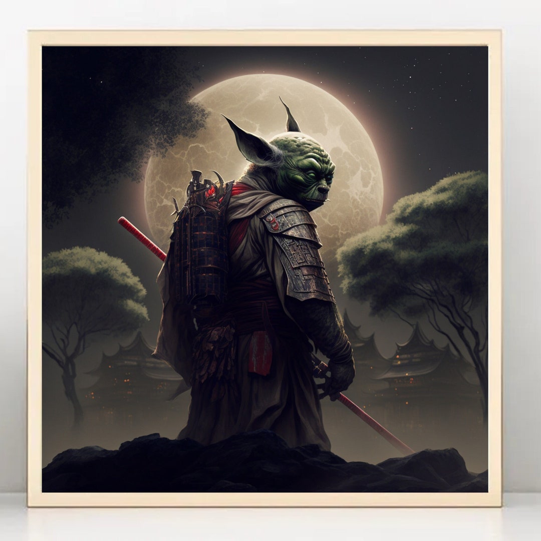 Samurai Yoda STAR WARS Wall Art Digital Art Print for - Etsy