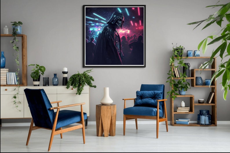 Disco Darth Vader STAR WARS Wall Art Digital Art Print for Posters ...
