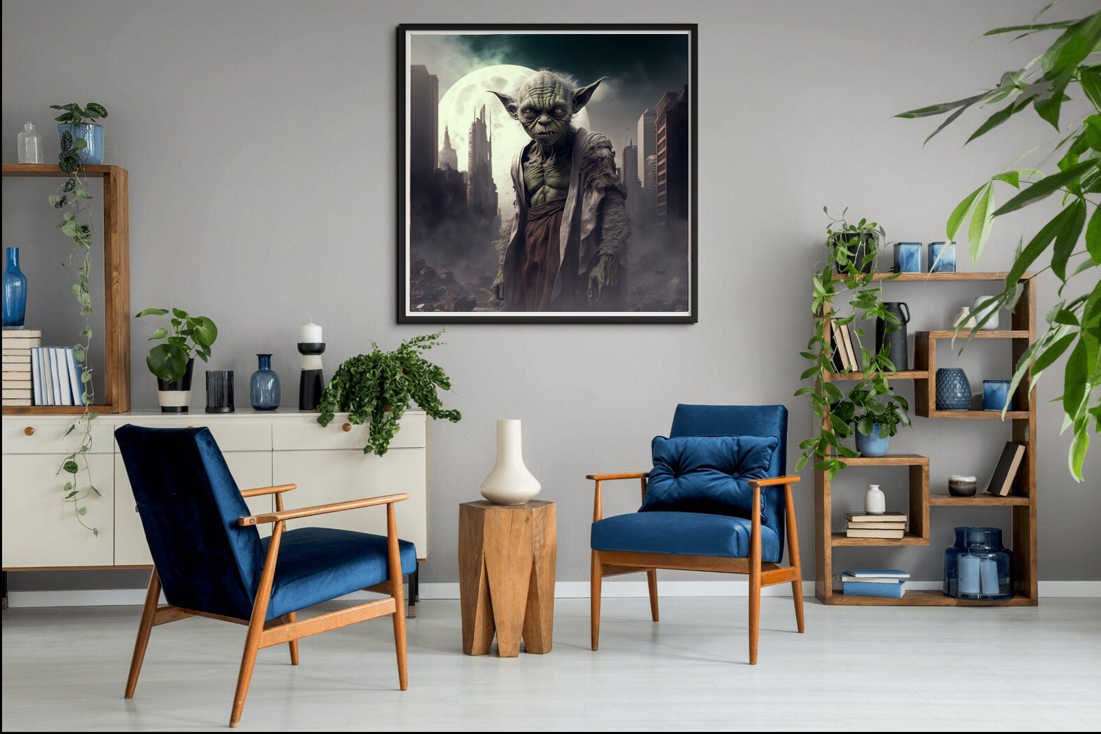 Zombie Yoda STAR WARS Wall Art Digital Art Print for - Etsy
