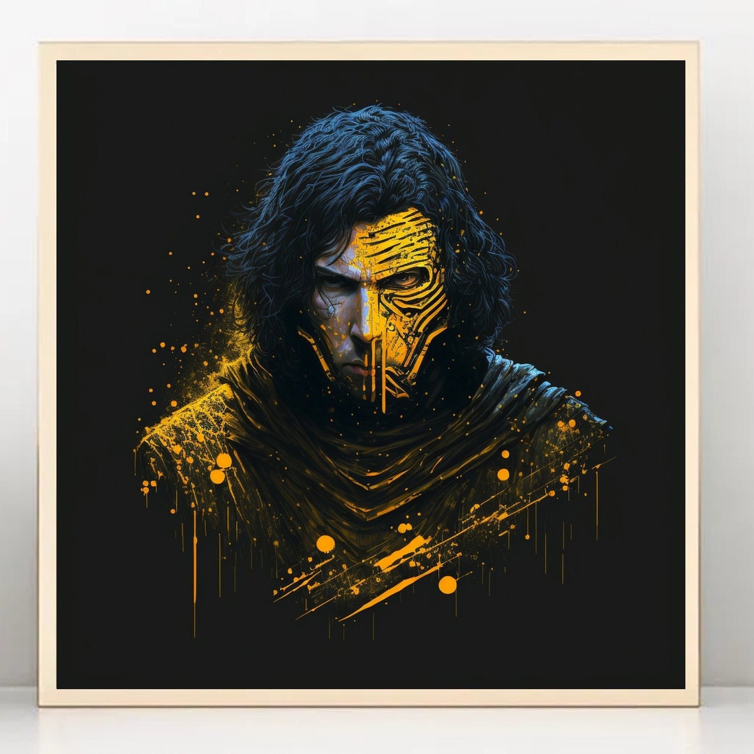Graffiti Kylo Ren STAR WARS Wall Art Digital Art Print for Posters, Wall Decor, Canvases ...