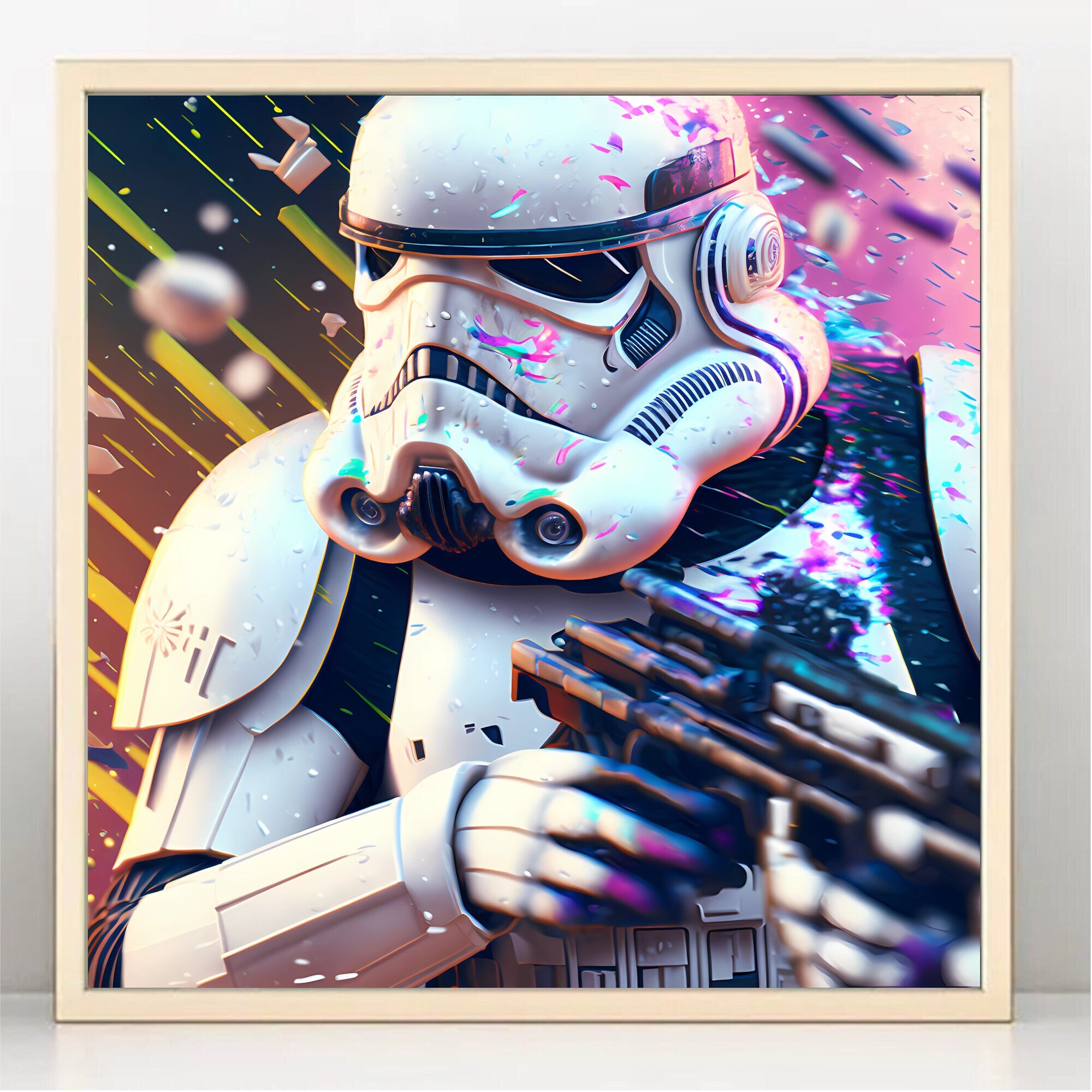 Colourful Stormtrooper STAR WARS Wall Art Digital Art - Etsy