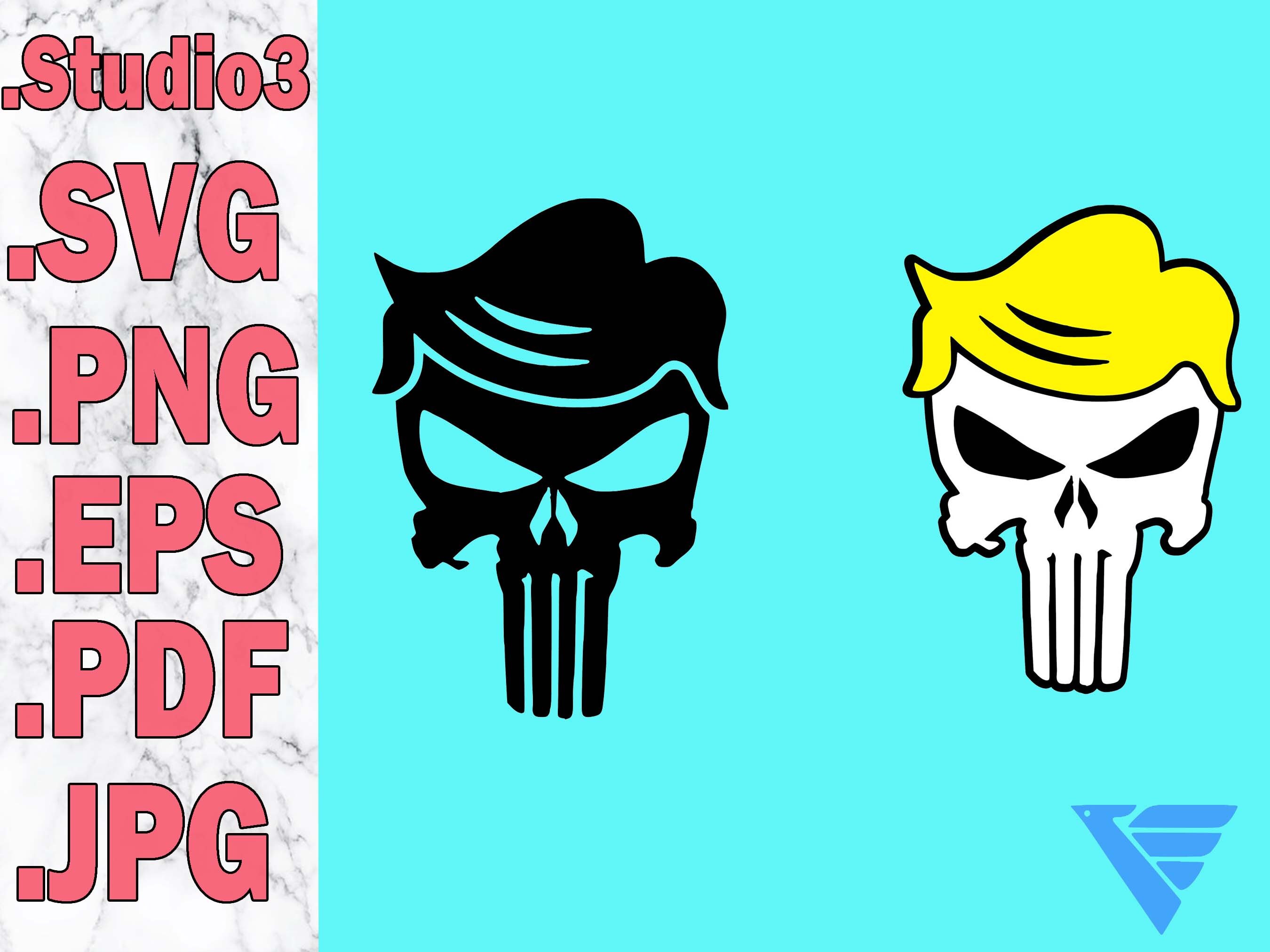 Trump Punisher Digital File Svg Png Jpg Studio3 Pdf Silhouette Cut File ...