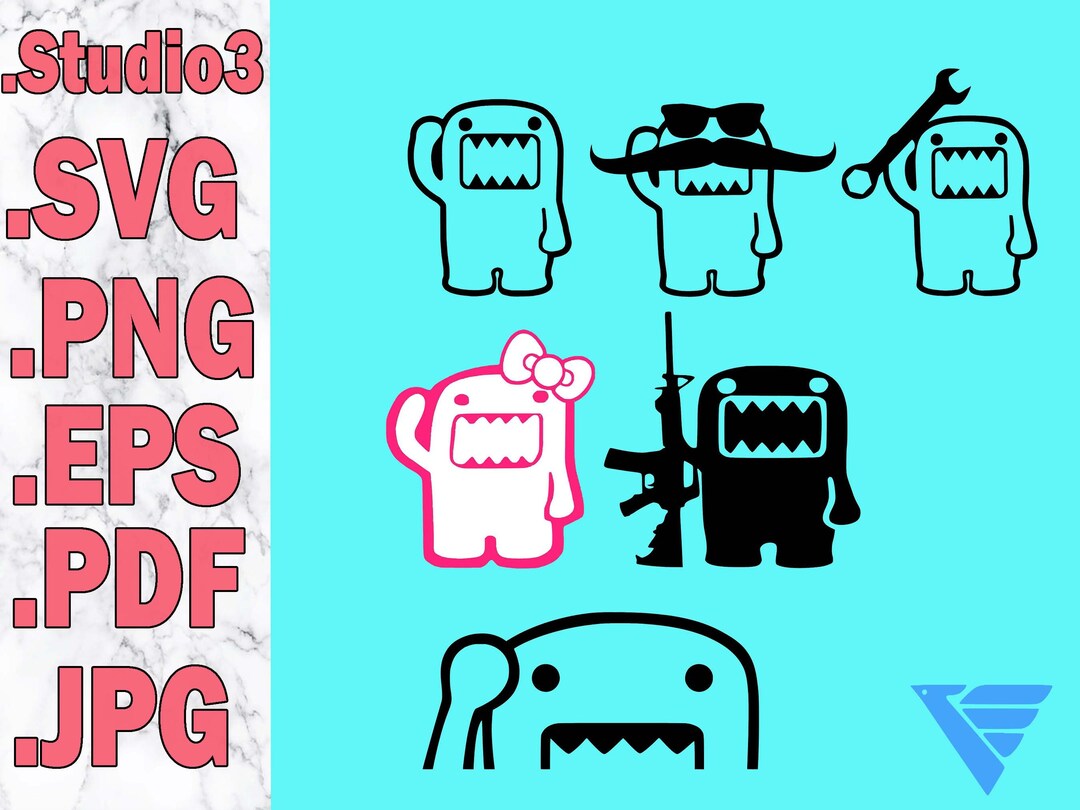 Domo JDM Digital File Svg Eps Png Jpg Pdf Studio3 Silhouette Cut File ...