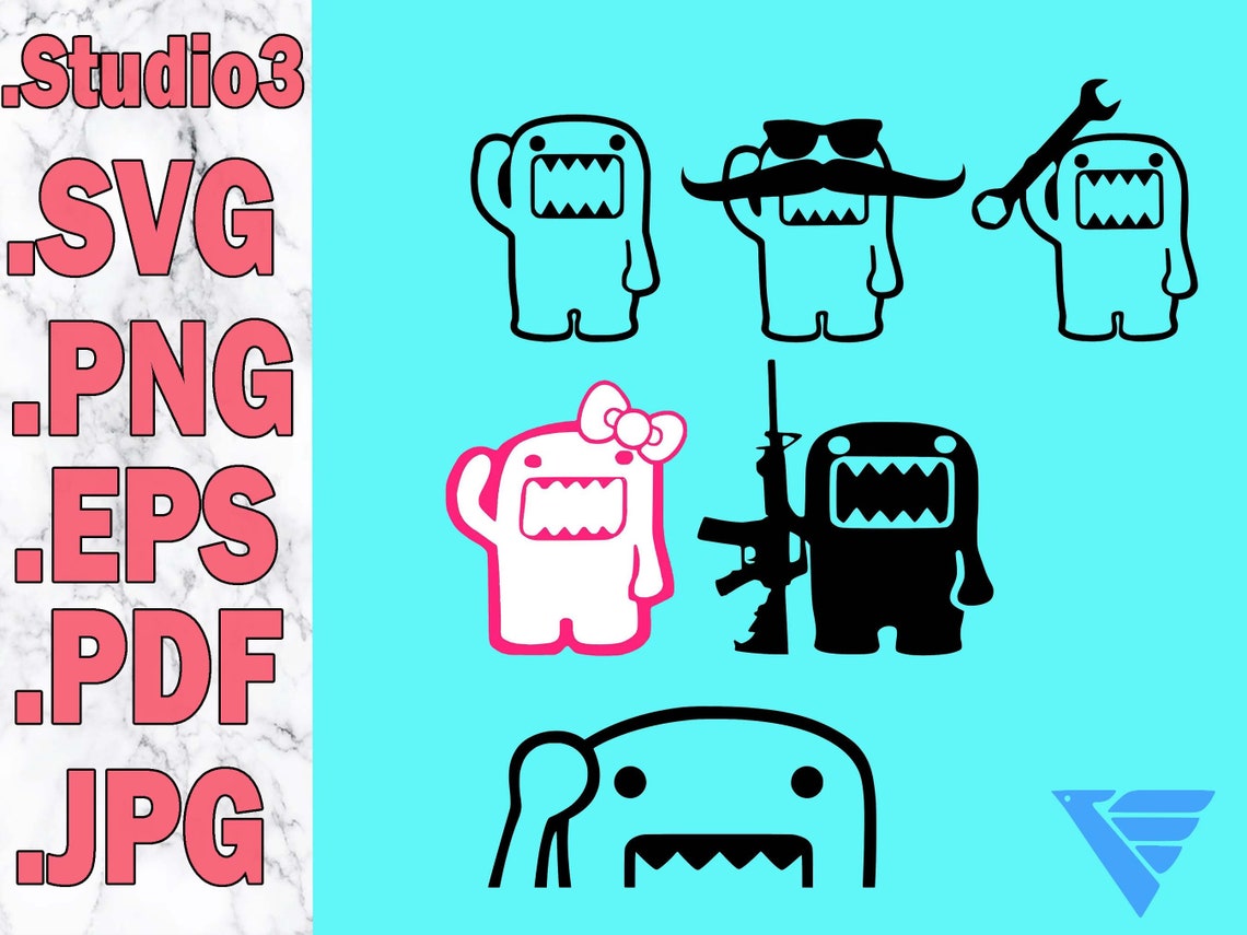 Domo JDM Digital File Svg Eps Png Jpg Pdf Studio3 Silhouette Cut File ...