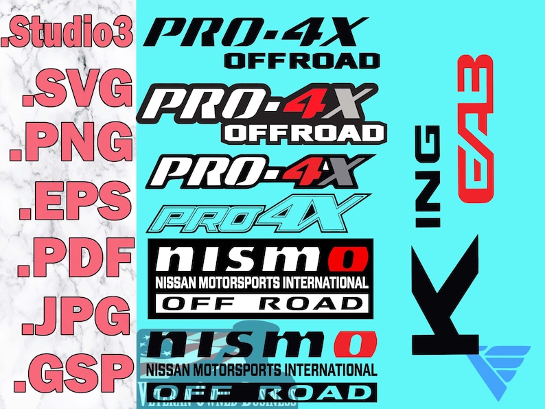 PRO4X Offroad Nismo King Cab Digital Files Studio3 Svg Png Eps Pdf Jpg ...