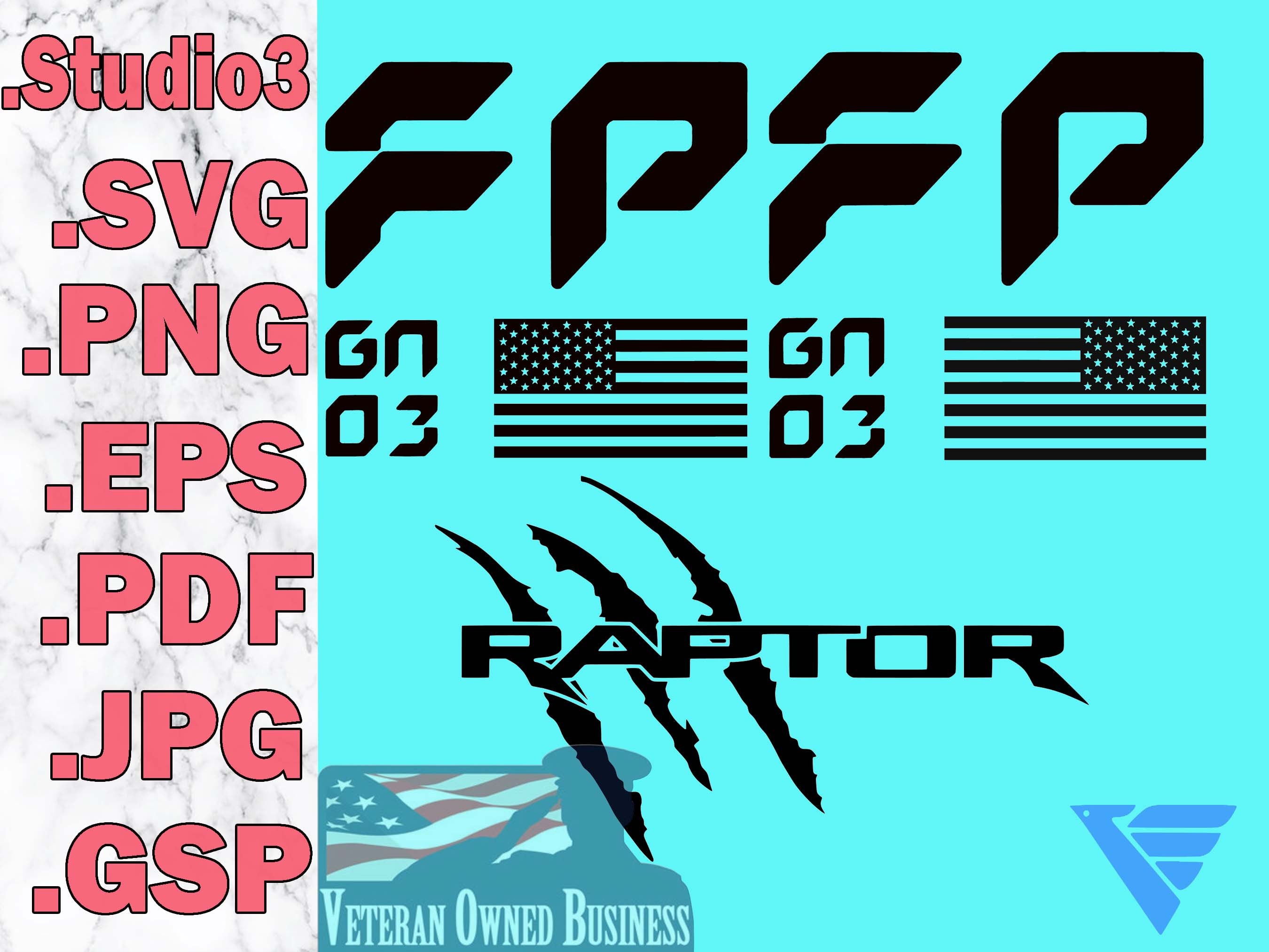 Ford Performance Gen 3 Raptor Digital Files Studio3 Svg Png Eps Pdf Jpg ...