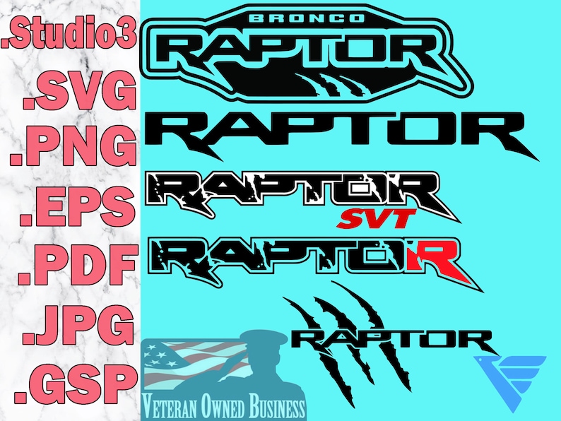 Ford Raptor Bronco Raptor Digital Files Studio3 Svg Png Eps Pdf Jpg Gsp ...