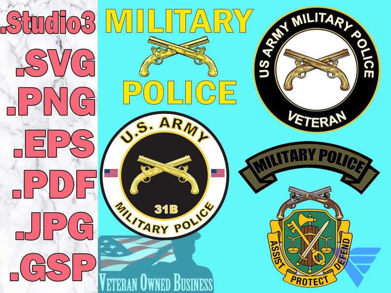 Military Police Digital Files Studio3 Svg Png Eps Pdf Jpg Gsp - Etsy