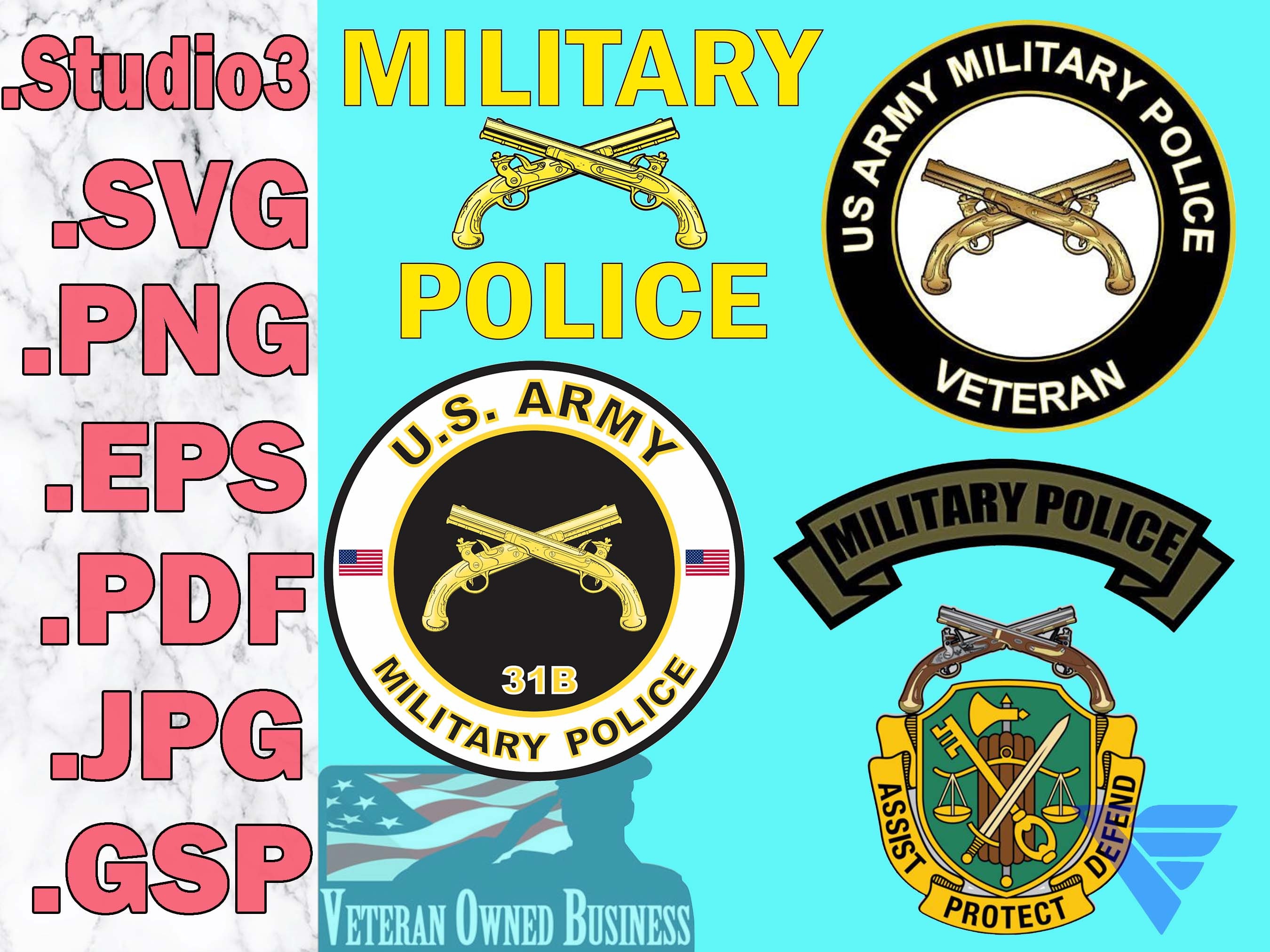 Military Police Digital Files Studio3 Svg Png Eps Pdf Jpg Gsp - Etsy