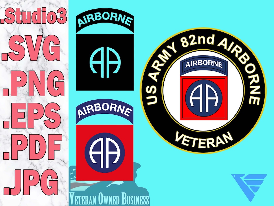 82nd Airborne Veteran Digital Files Eps Png Svg Jpg Pdf Studio3 Color ...