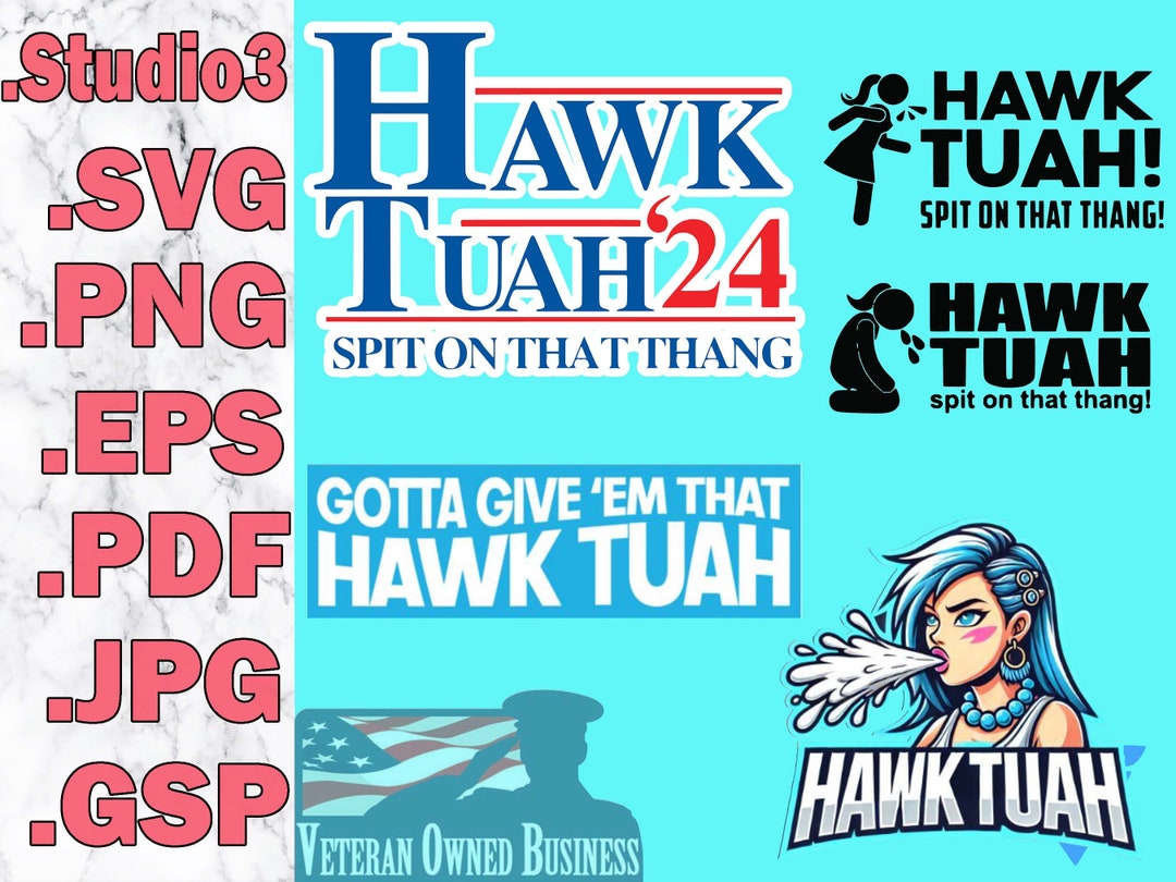 Hawk Tuah Digital Files Studio3 Svg Png Eps Pdf Jpg Gsp - Etsy