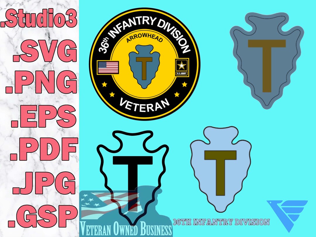 Army 36th Infantry Division Texas Arrowhead Studio3 Svg Png Eps Pdf Jpg ...