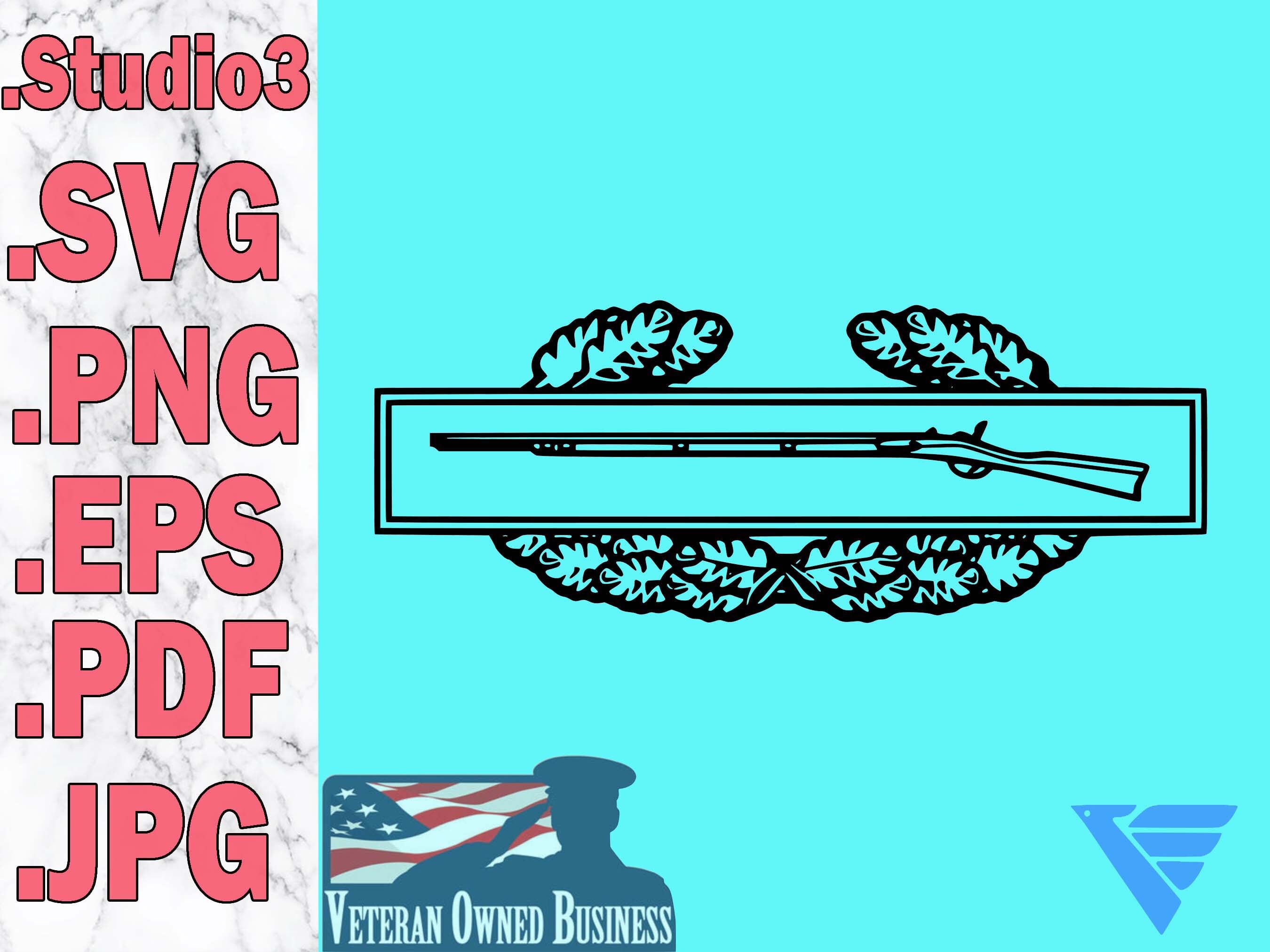 US Army CIB Metal Award Ribbon Digital File Svg Png Eps Jpg Pdf Studio3 ...