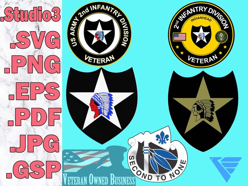 Army 2nd Infantry Division Digital Files Studio3 Svg Png Eps Pdf Jpg ...