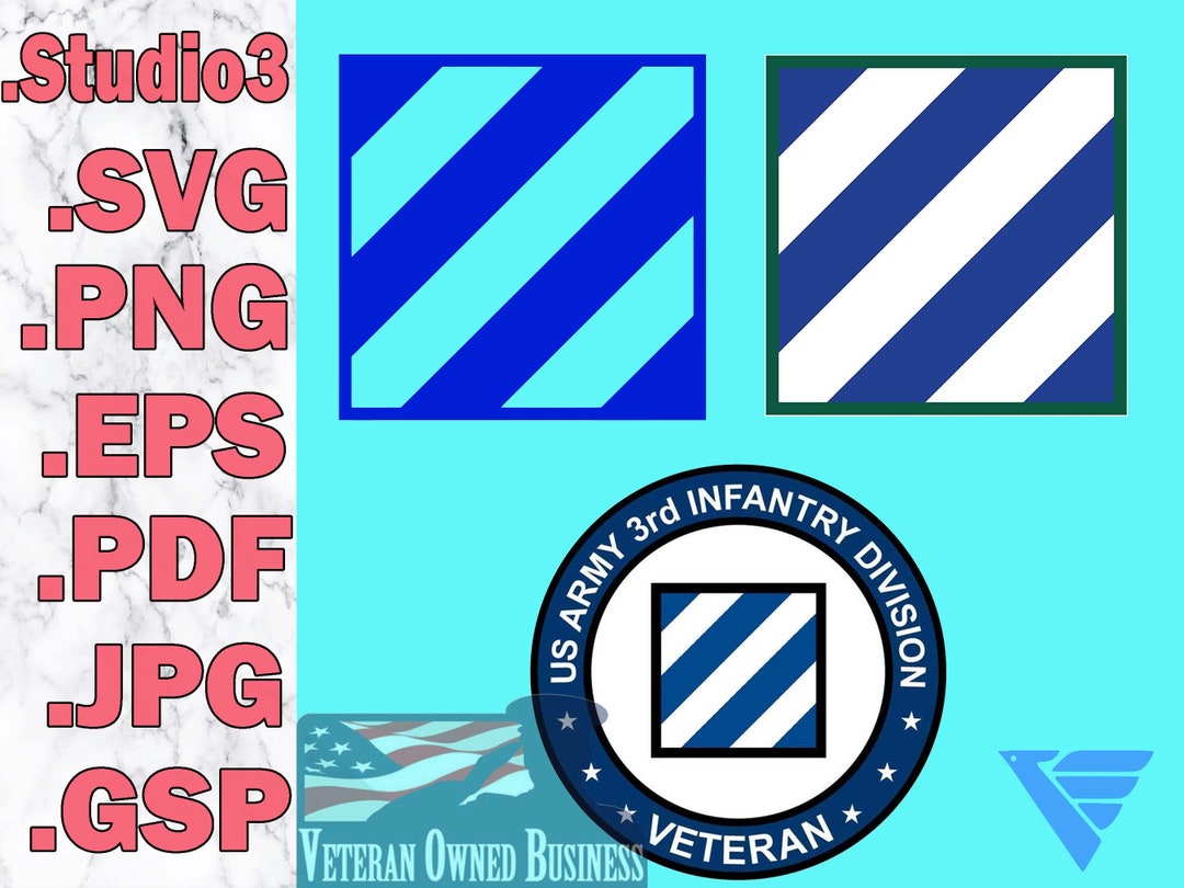 3rd Infantry Digital Files Eps Jpg Gsp Pdf Studio3 Svg Png Silhouette ...