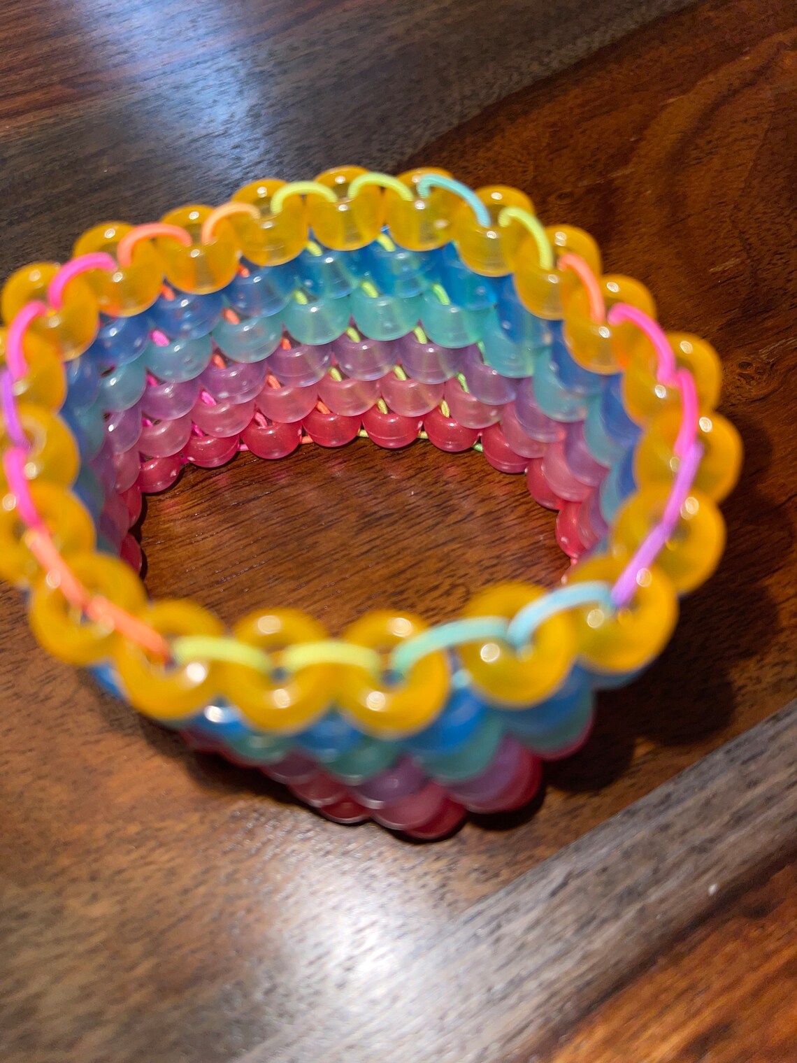 Glow in the Dark Peyote Stitch Kandi Bracelet - Etsy