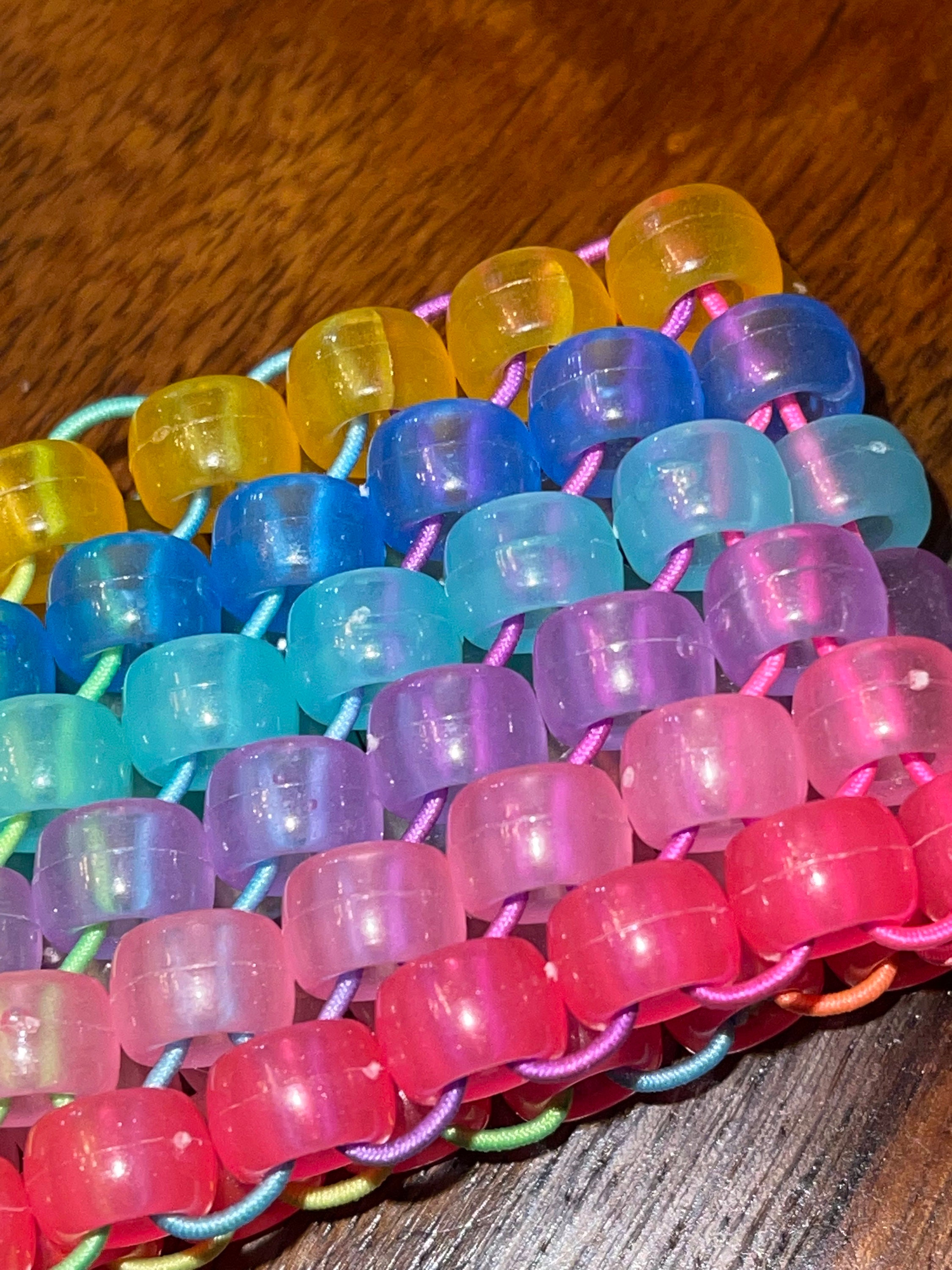 Glow in the Dark Peyote Stitch Kandi Bracelet - Etsy