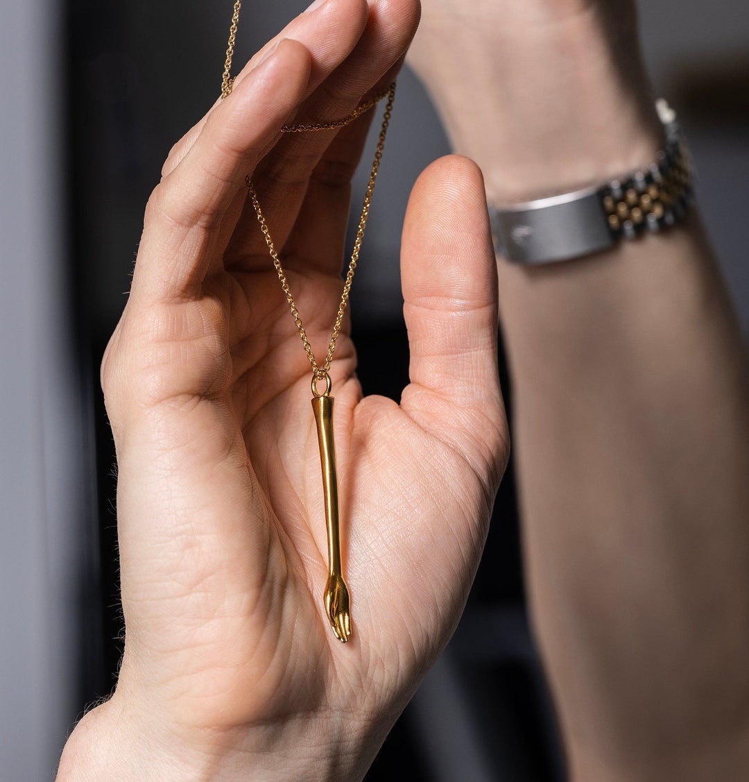 18ct Gold Mini Spoon Necklace Pendant the Anglesea Arm - Etsy