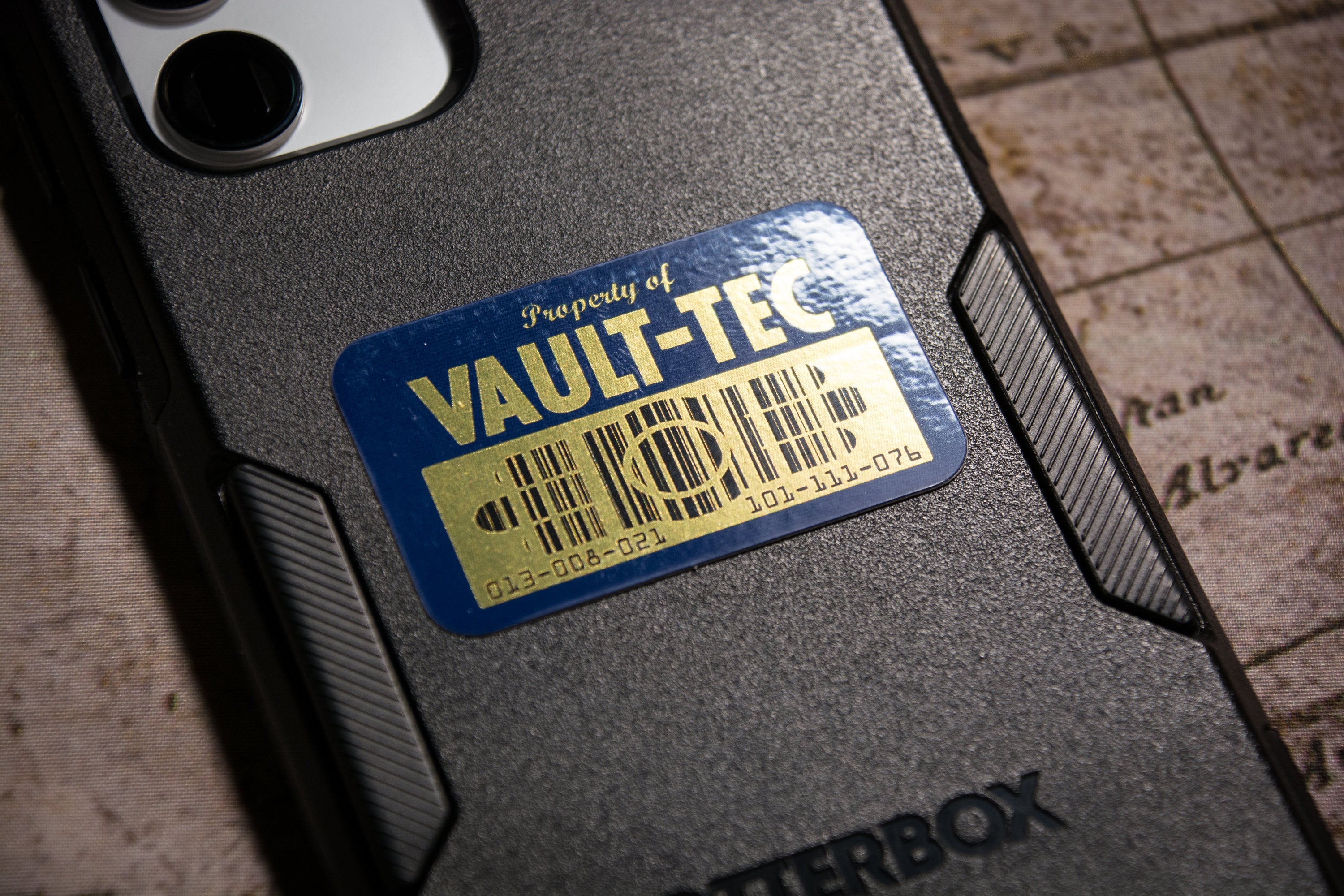 Fallout Vault-tec Asset Tag Gold Foil Barcode Sticker for - Etsy