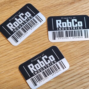 Fallout Robco Industries Asset Tag Sticker Metal Foil Decal for ...